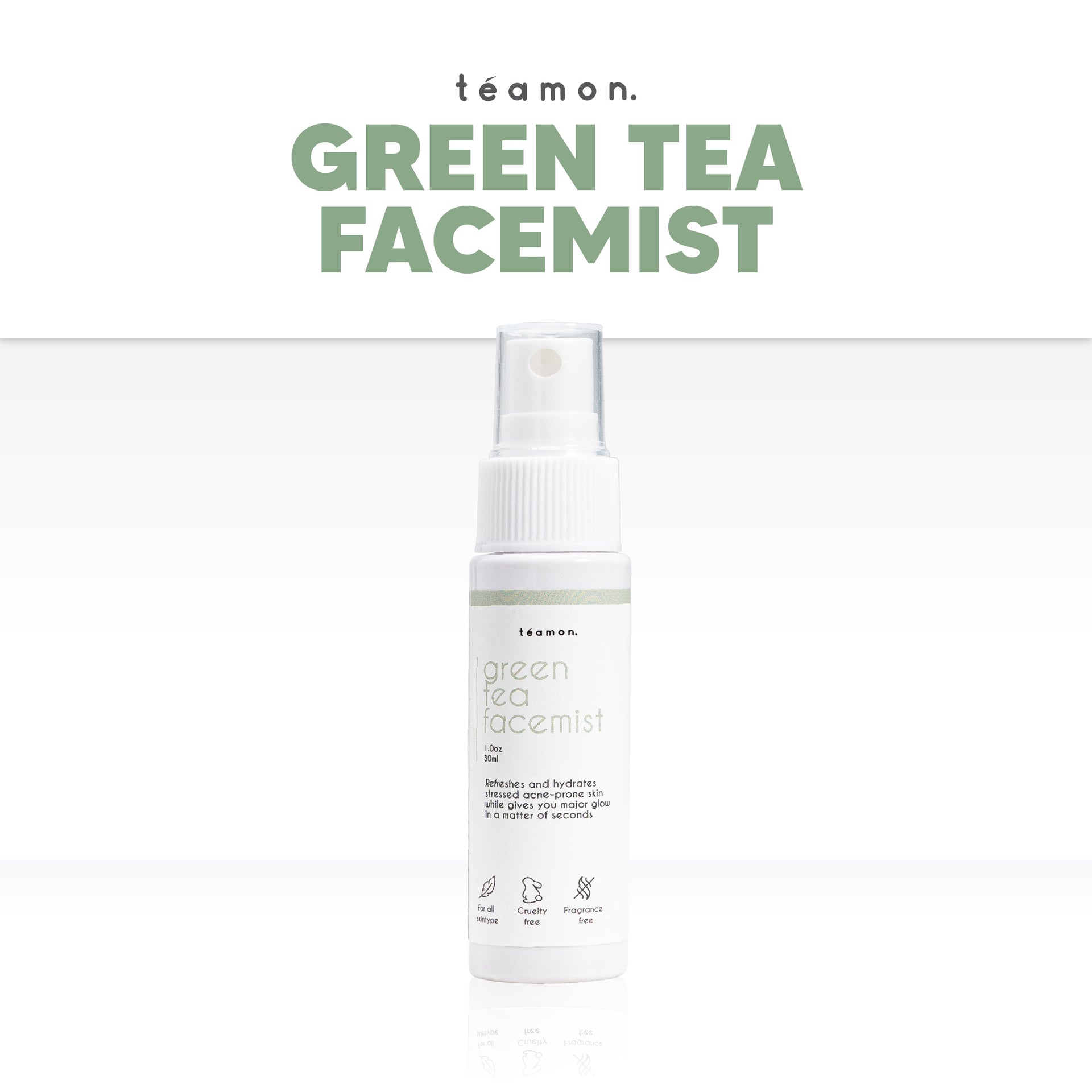 TEAMON Green Tea Facemist 30ml — Refreshing & Calming Mist for Oily ...